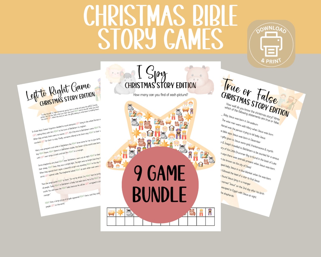 Bible Christmas Games, Church Christmas Party Idea, Sunday School ...