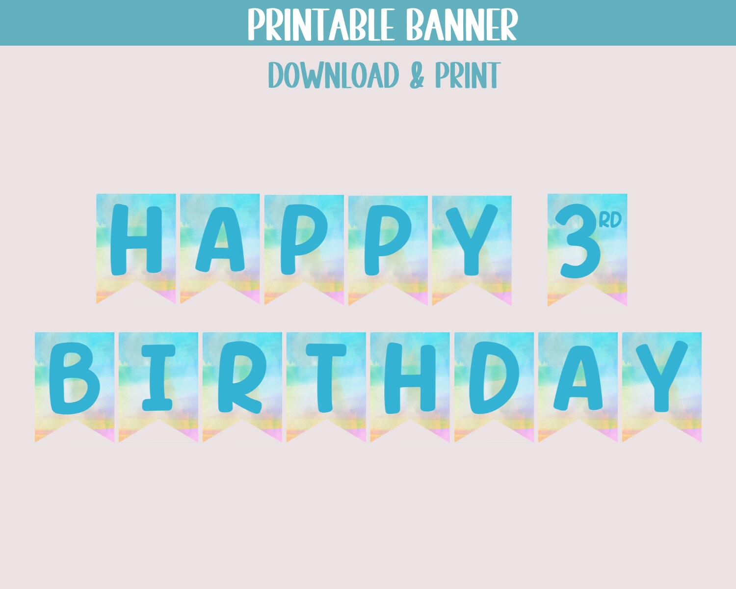 Printable Alphabet Banner, Letter and Number Printable Banner, Party ...