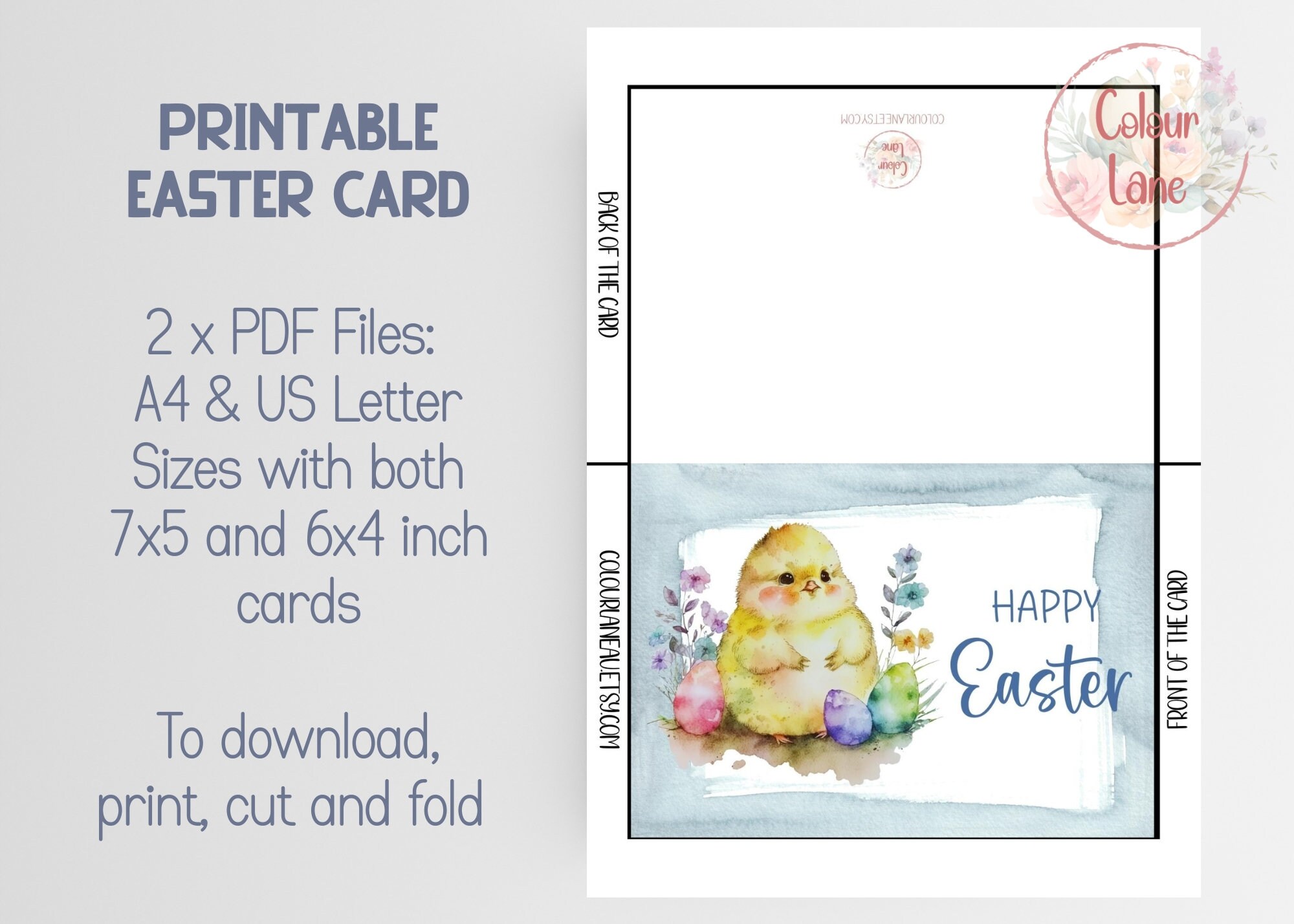 Printable Easter Greeting Card Instant Download Card for Easter, Easter ...