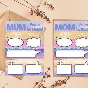 Mother's Day Card: All About My Mum Printable Questionnaire (digital ...