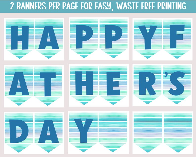 Fathers Day Banner Template, Fathers Day Printable, Happy Fathers Day ...