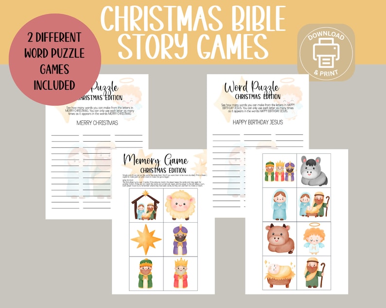 Bible Christmas Games, Church Christmas Party Idea, Sunday School ...