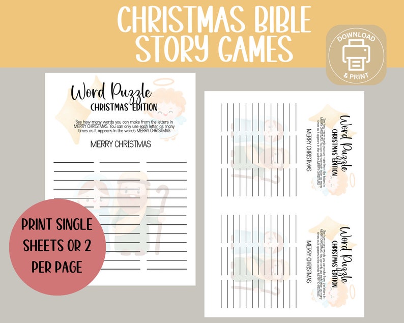 Bible Christmas Games, Church Christmas Party Idea, Sunday School ...