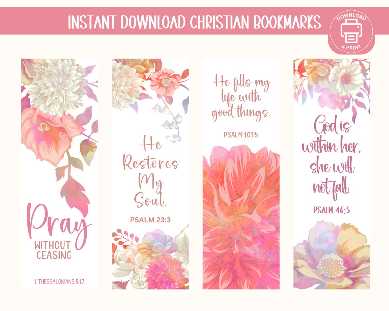 Christian Bookmark, Printable Bible Verse Bookmarks, Mother's Day Bible ...