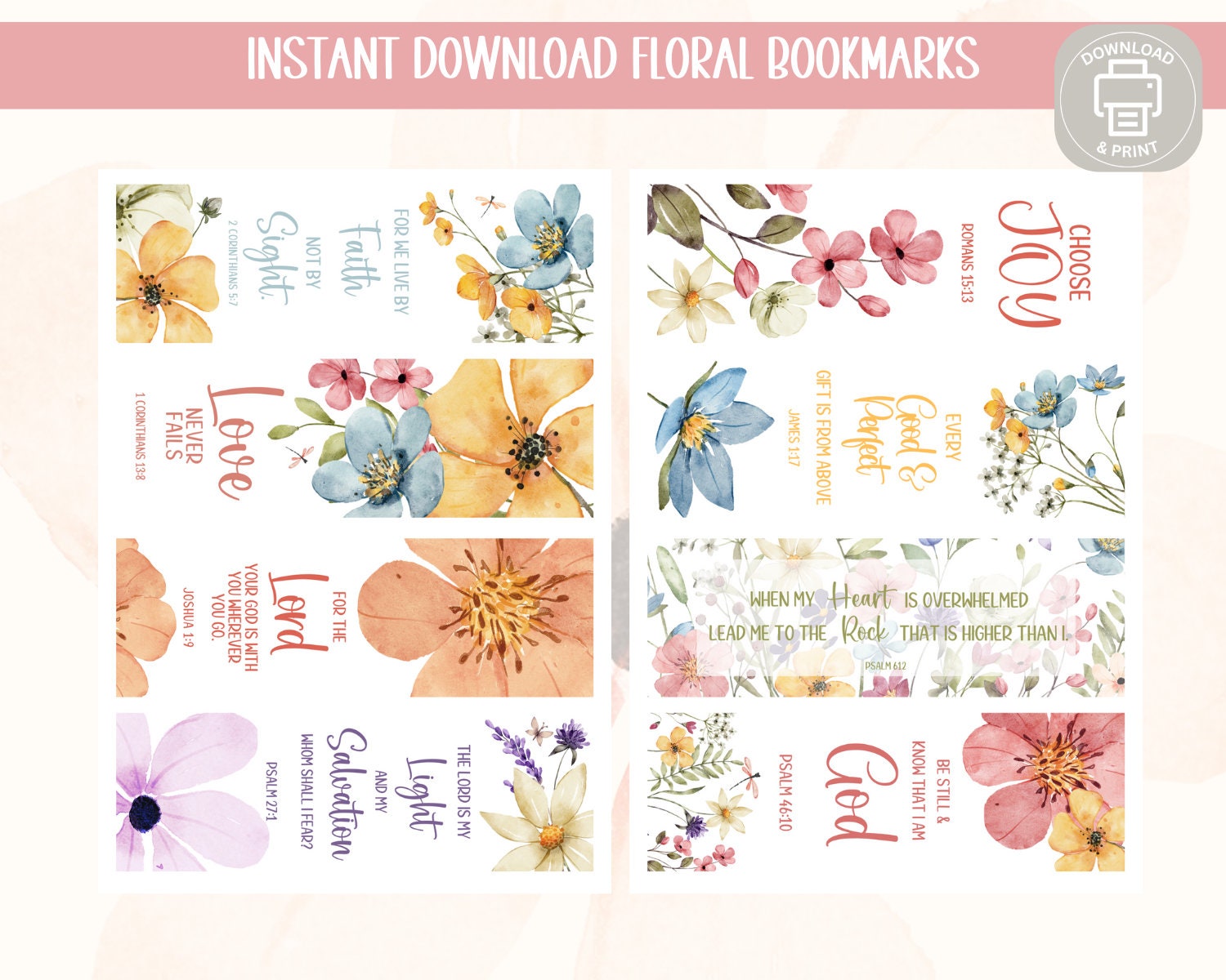 Printable Bible Verse Bookmarks, Mother's Day Bible Verse Bookmarks ...
