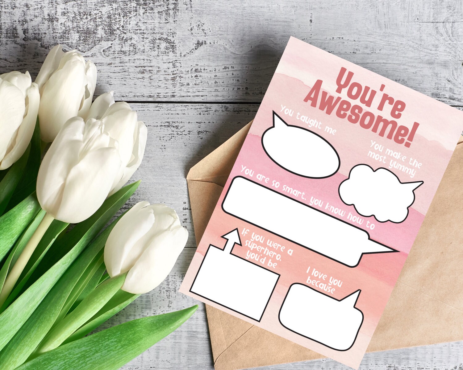 Mothers Day Card, All About My Special Person Printable Card, All About ...