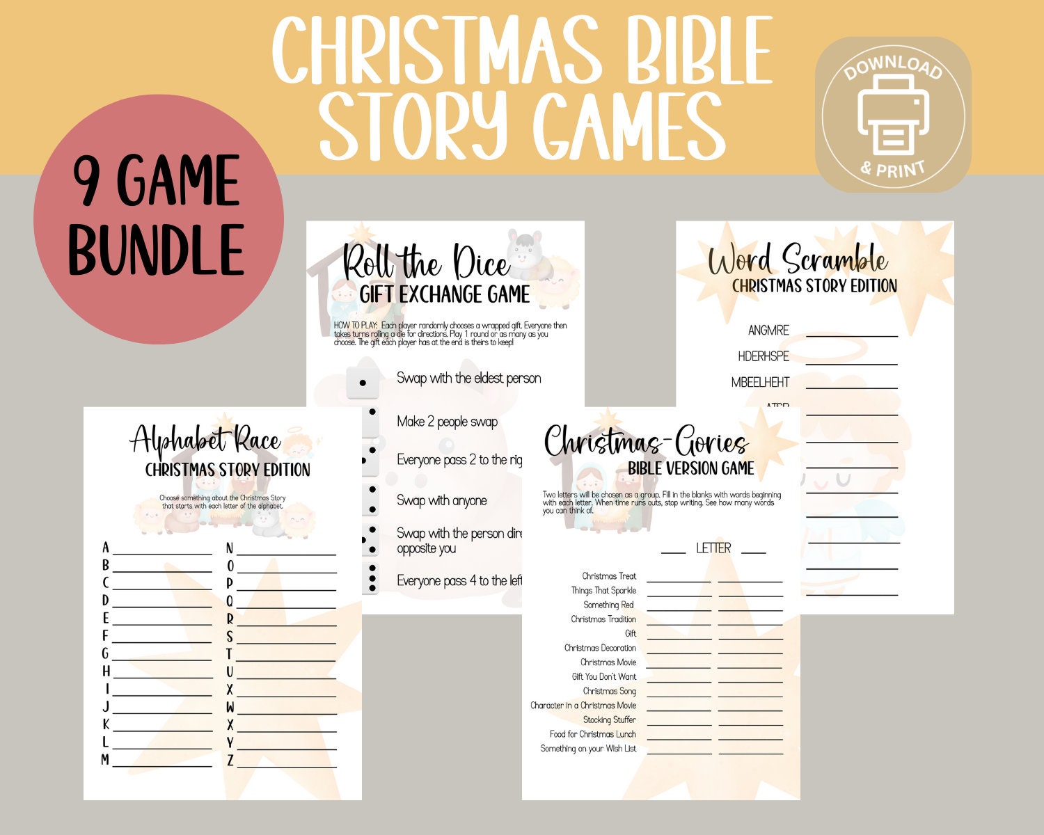 Bible Christmas Games, Church Christmas Party Idea, Sunday School ...