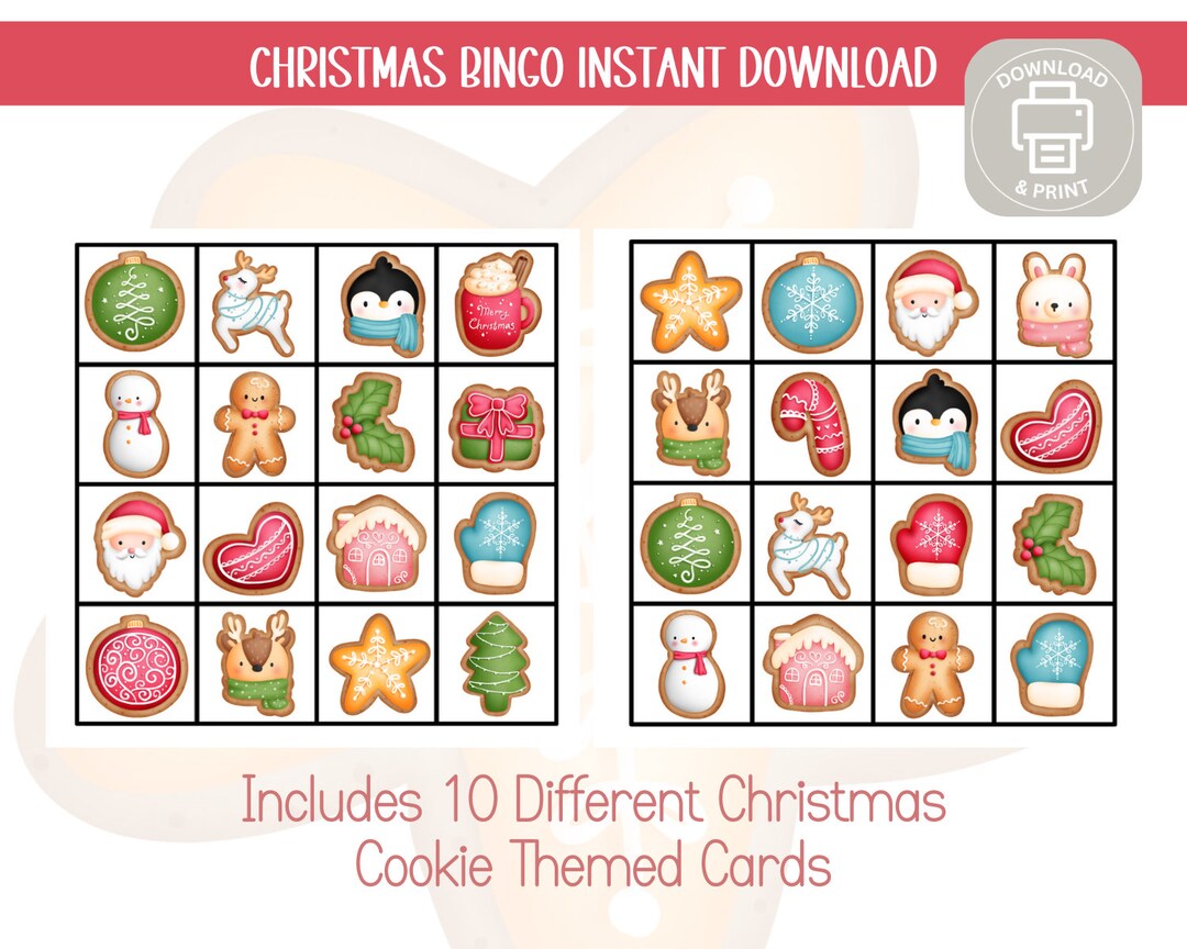 Christmas Bingo, Printable Kids Game, Christmas Activities for Kids ...