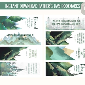 Father's Day Bible Verse Bookmarks: Christian Gift (digital Download ...