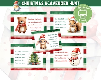Indoor Christmas Treasure Hunt, Kids Scavenger Hunt, Indoor Christmas ...