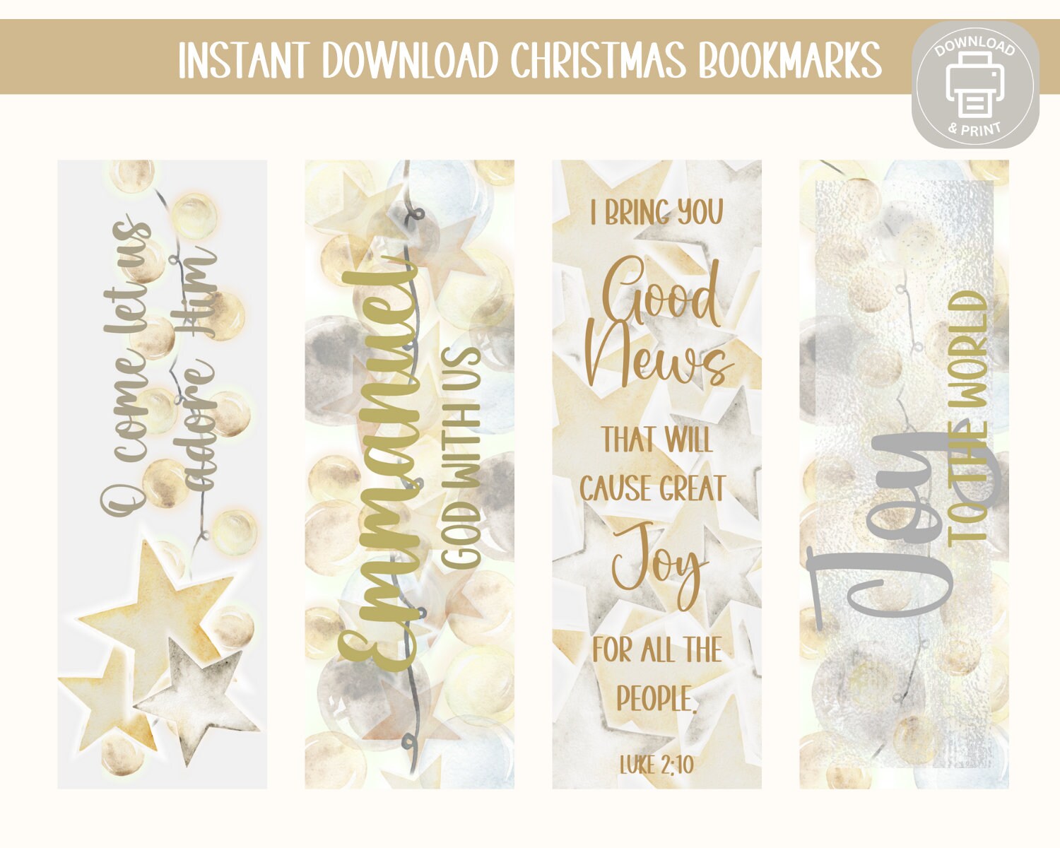 Christmas Bookmarks, Scripture Bookmarks, Bible Verse Gifts, Christian ...