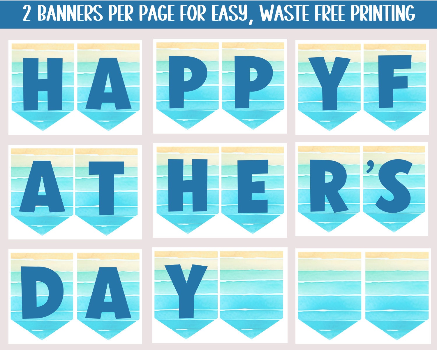 Fathers Day Banner Template, Fathers Day Printable, Happy Fathers Day ...