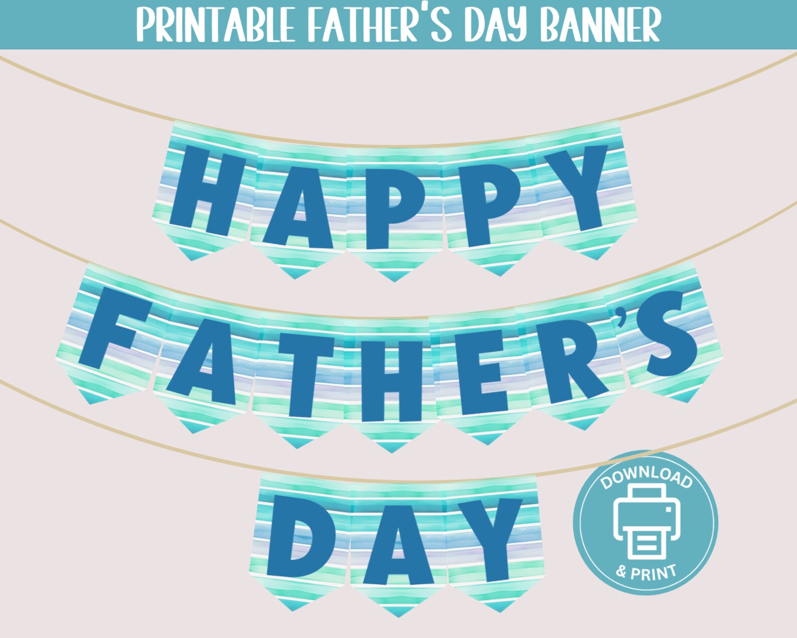 Fathers Day Banner Template, Fathers Day Printable, Happy Fathers Day ...