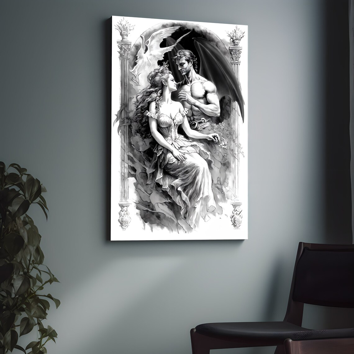 Feyre and Rhysand Print ACOTAR Feyre Rhysand Art Sarah J - Etsy