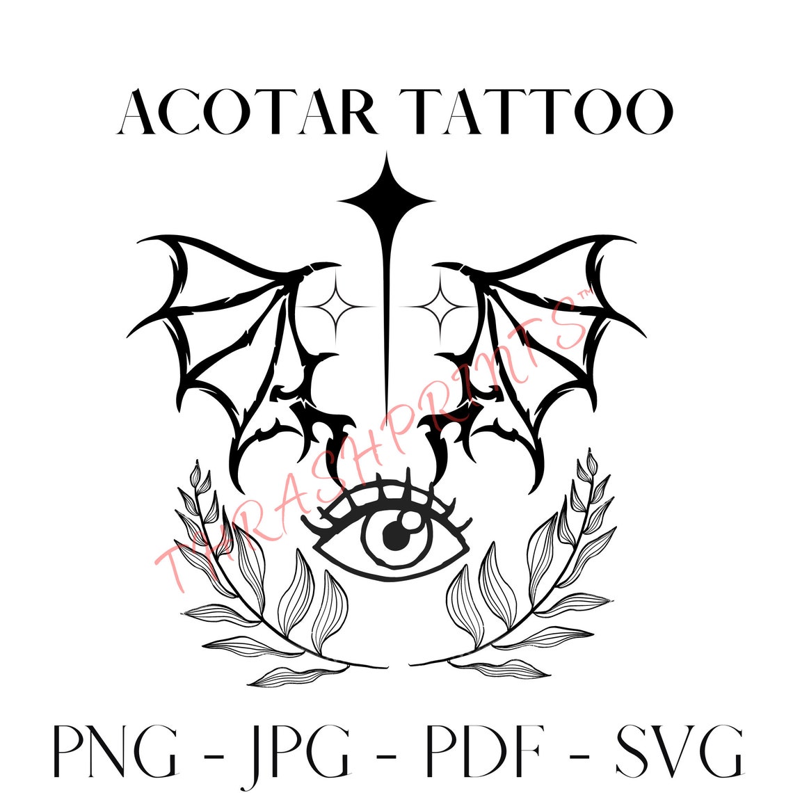 Velaris Digital Tattoo Art: Acotar-inspired Sarah J Maas - Etsy
