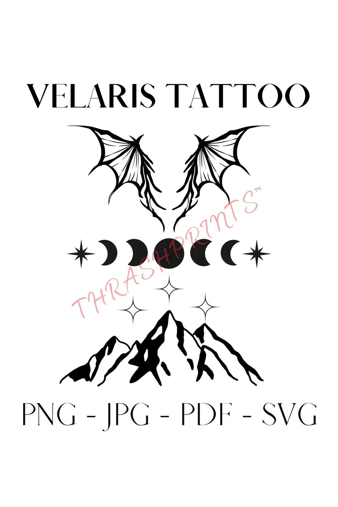 Velaris ACOTAR Tattoo - ACOTAR Inspired Digital Art - Night Court ...