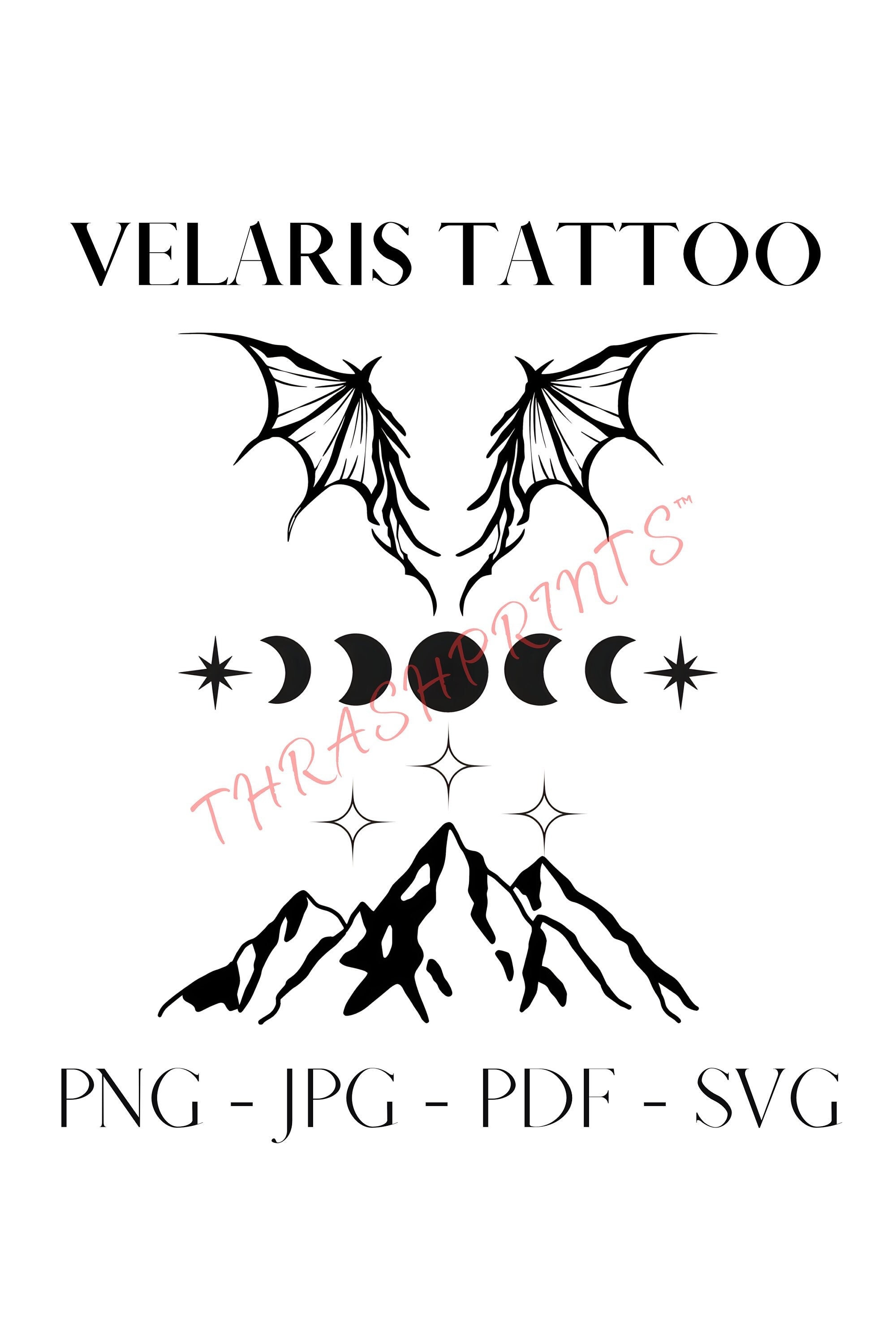 Velaris ACOTAR Tattoo ACOTAR Inspired Digital Art Night - Etsy