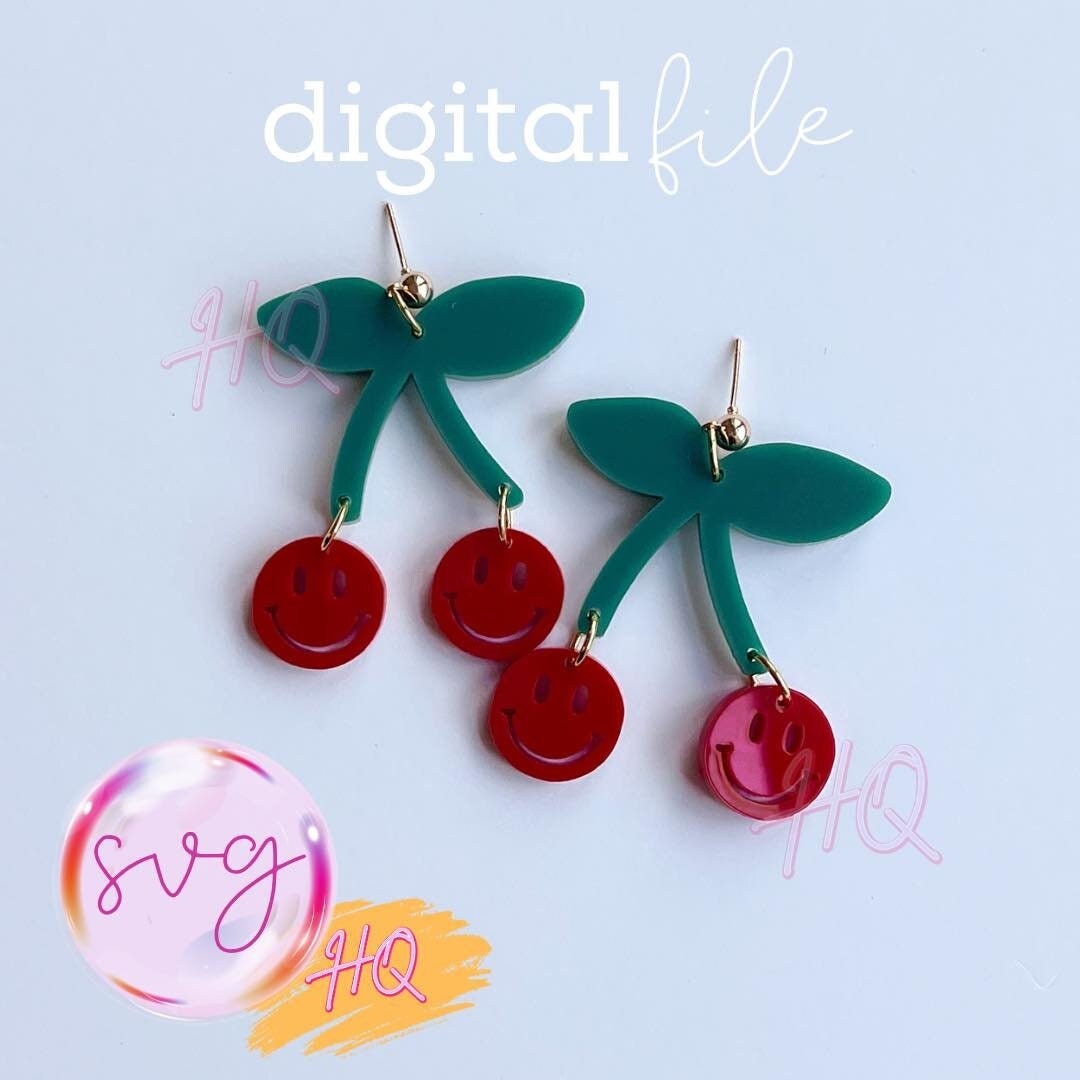 Cherry Bomb Earrings SVG - Etsy