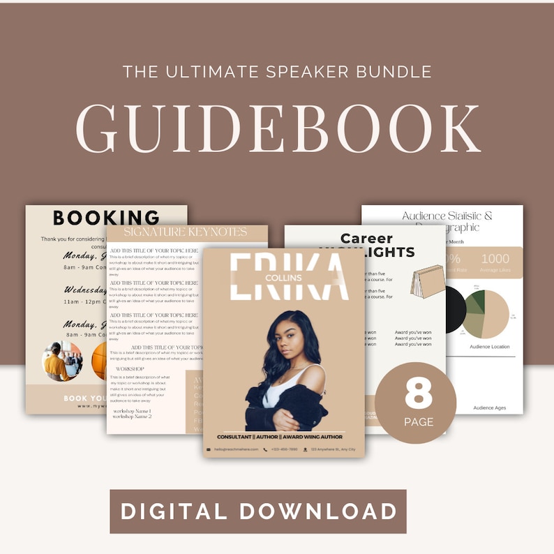 Customizable Public Speaking Media Kit, Public Speaking Booking Gig ...
