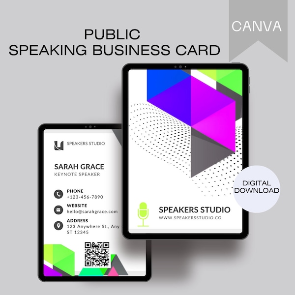 Speaker Business Card - Etsy