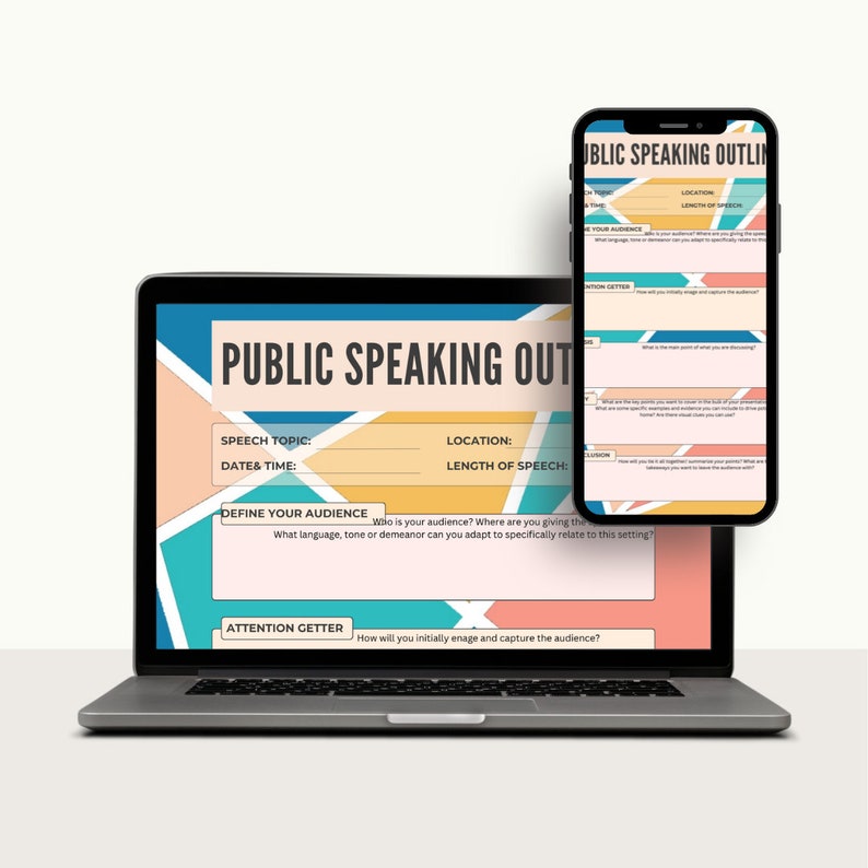 Printable Public Speaking Outline, Public Speaking Preparation ...