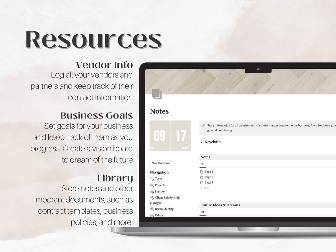 Notion Template Business Business Planner Notion Template - Etsy