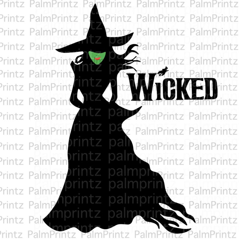 Elphaba Glinda Silhouette Svg - Etsy