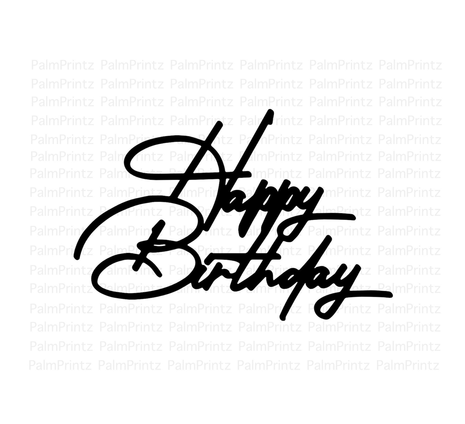 Happy Birthday Cupcake or Cake Topper SVG and PNG, Cut File | Cricut ...