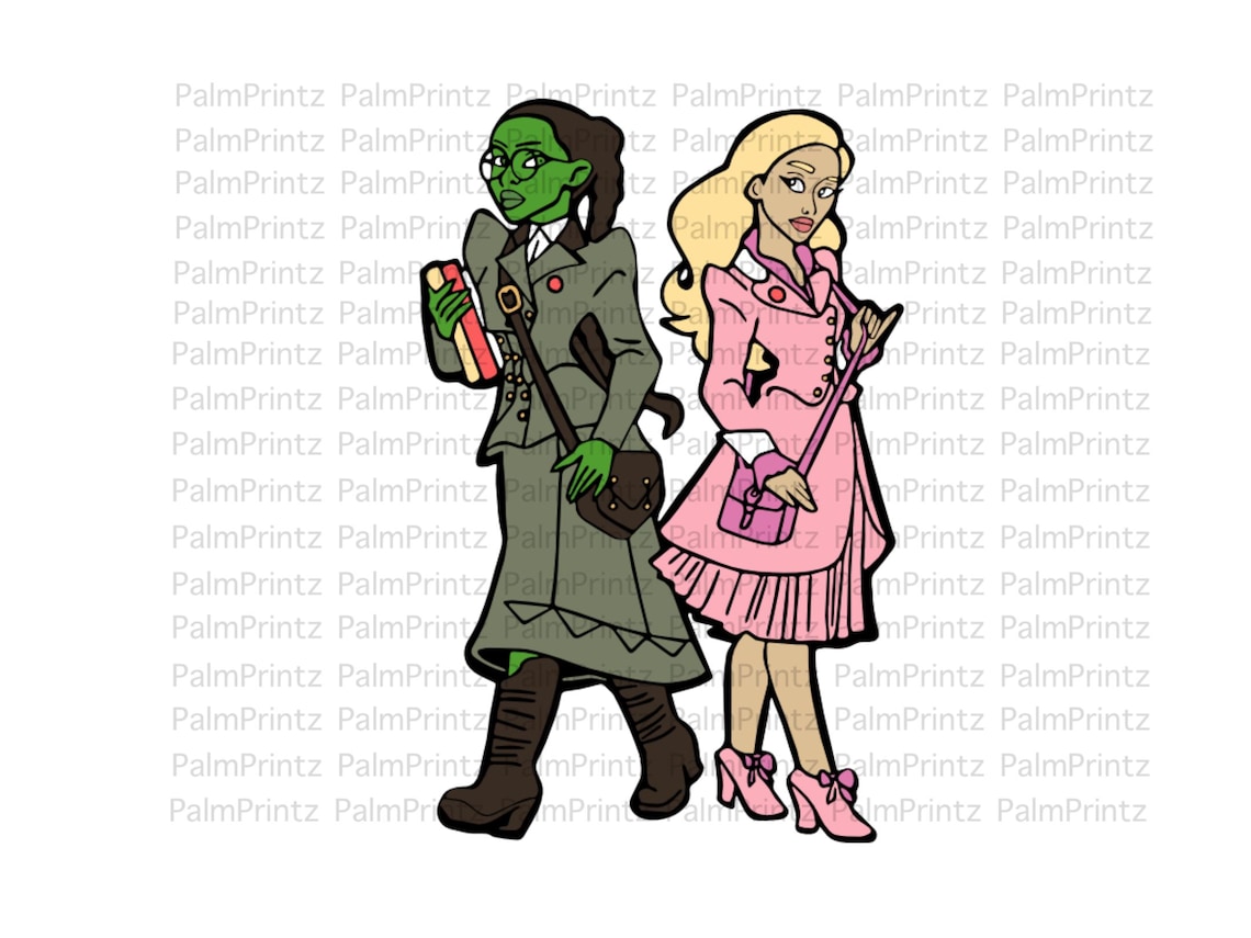 Elphaba and Glinda SVG, PNG, JPEG File Layered Cut File | Cricut ...