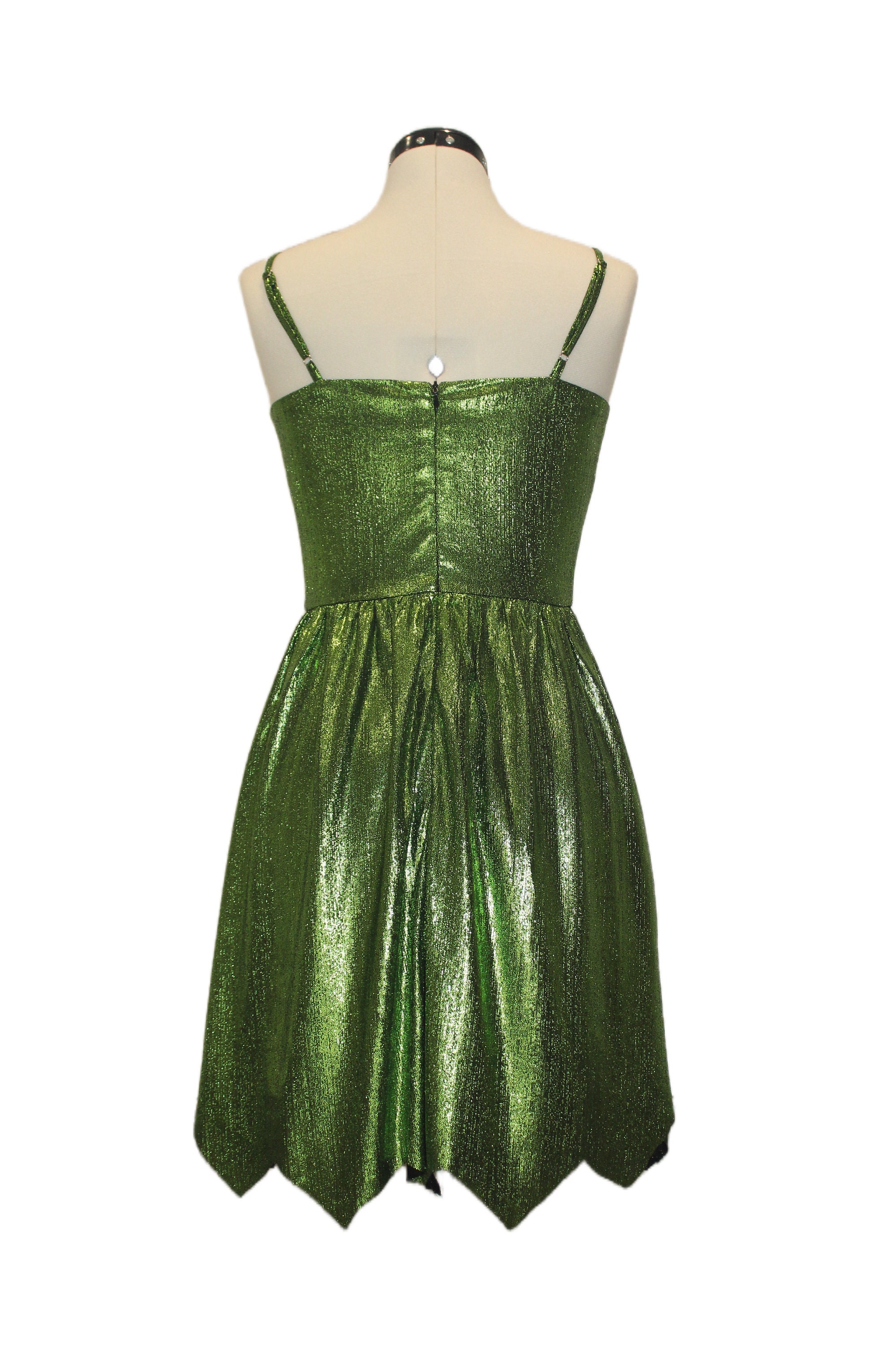 Adult Tinkerbell Cosplay Green Fairy Dress Sparkly Fancy Cami Party ...