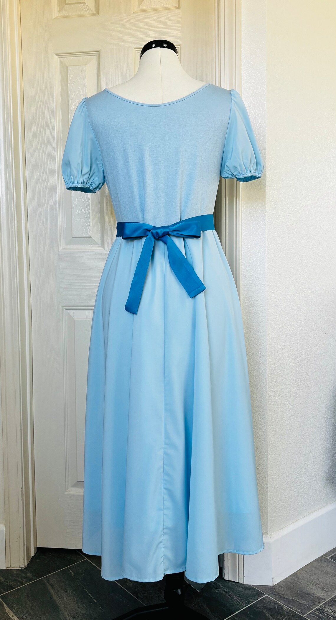 Adult Wendy Darling Dress Peter Pan Wendy Short Sleeve Blue Dress With ...