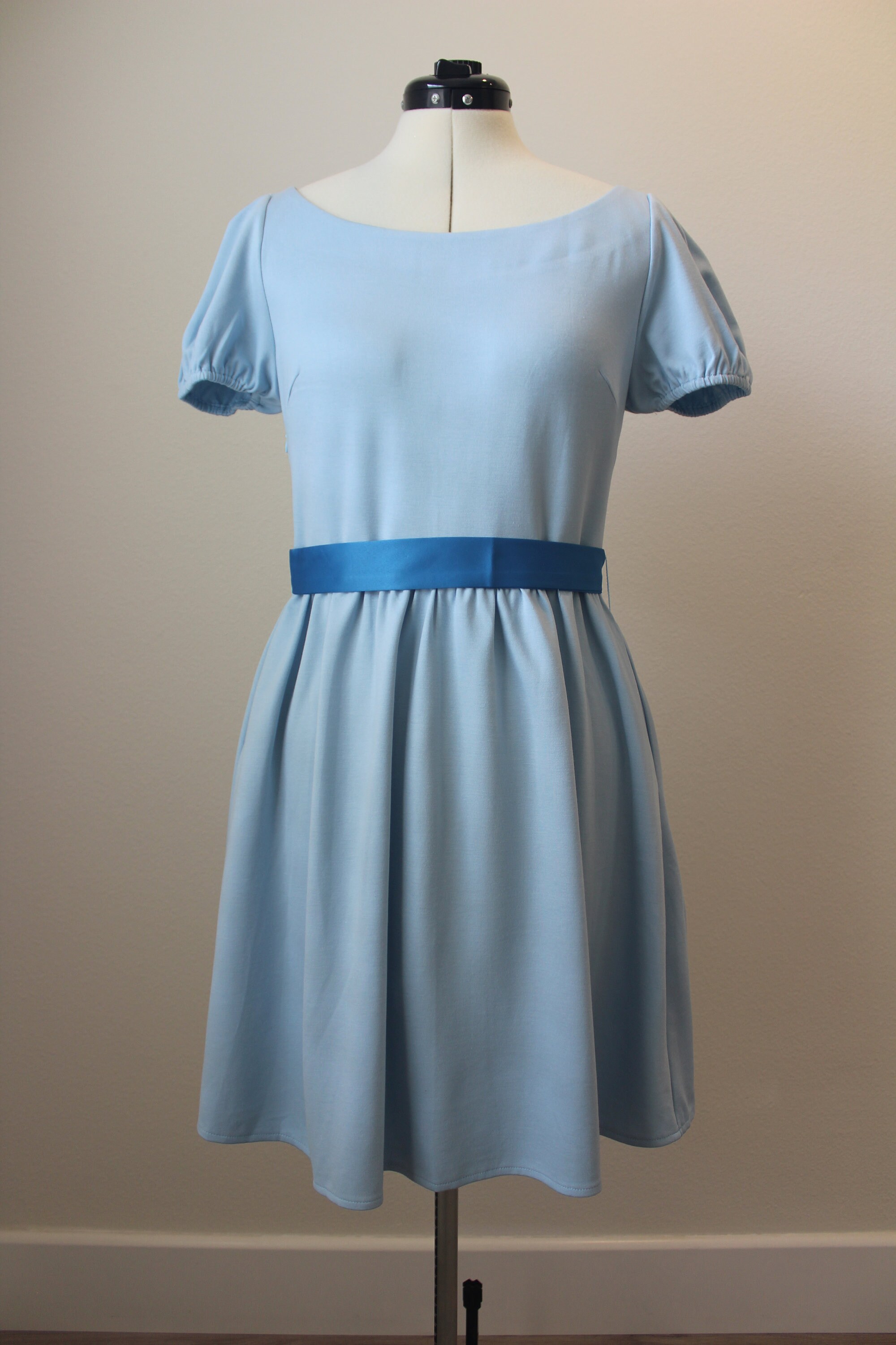 Adult Wendy Darling Dress Peter Pan Wendy Short Sleeve Blue Dress With ...