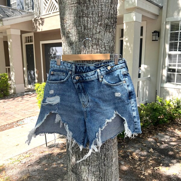 Ripped Jean Shorts - Etsy