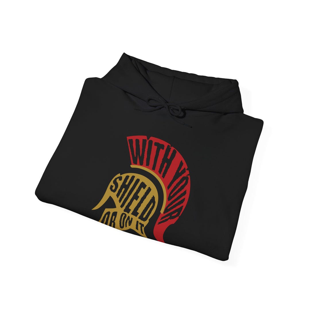 Spartan Helmet Hoodie: Warrior Mentality, Motivational Quote Sweatshirt ...