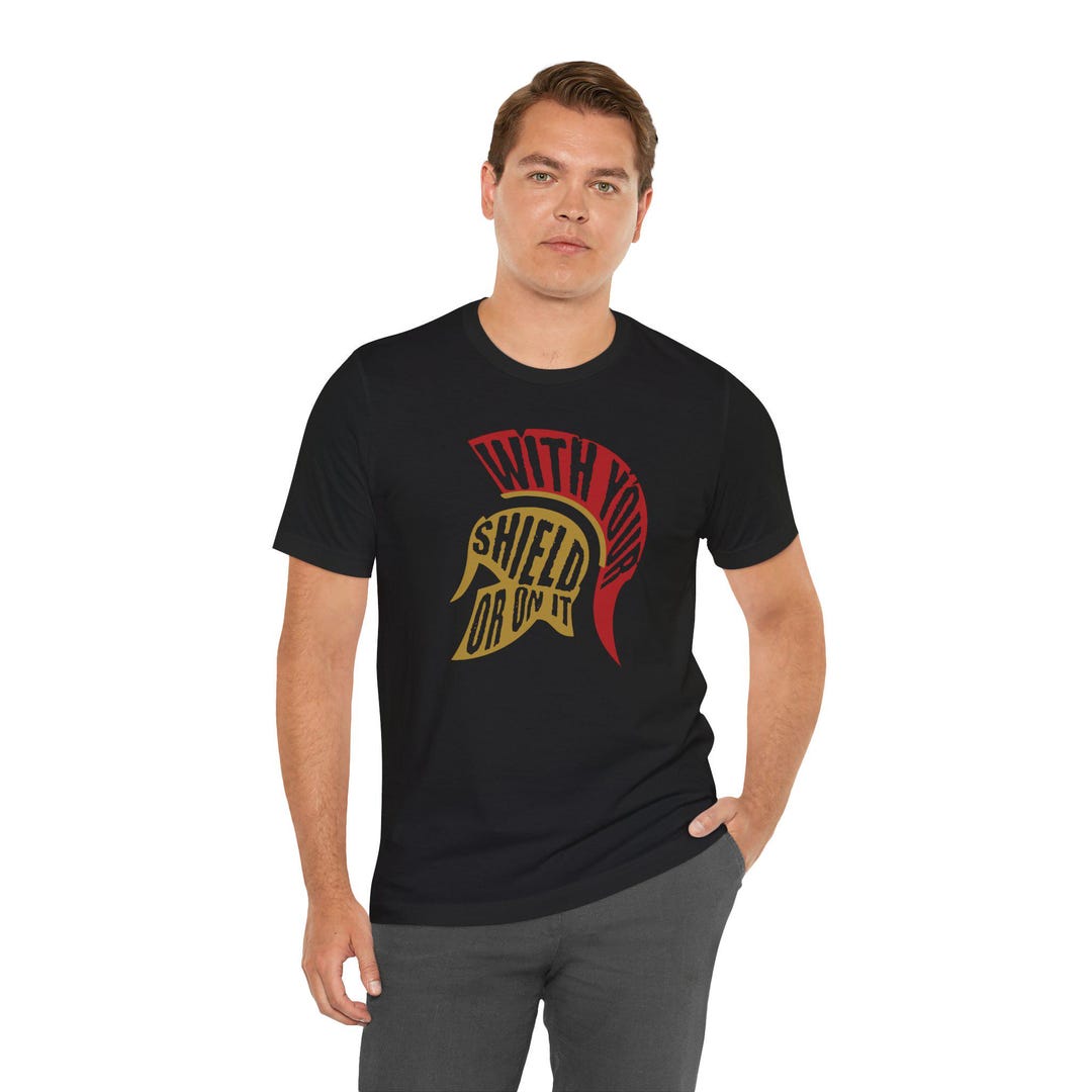 Warrior Mentality Tee | Spartan Helmet Shirt | Motivational Quote Shirt ...
