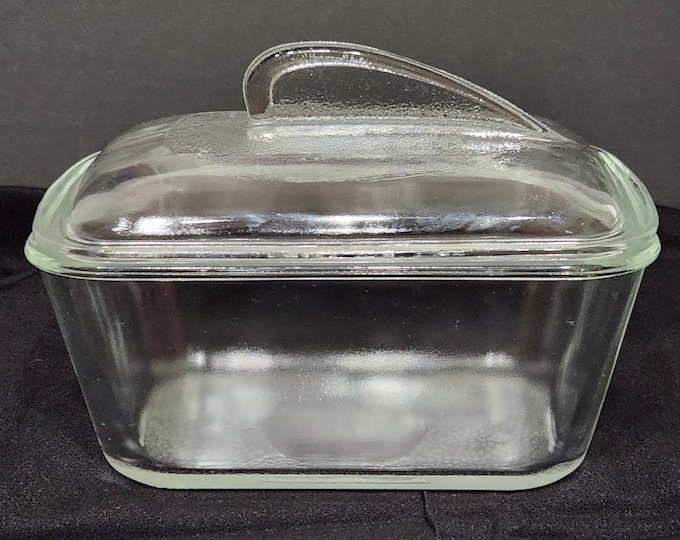 Glasbake Refrigerator Glass Container, USA J-805-4-1.5 Qt, With Lid ...