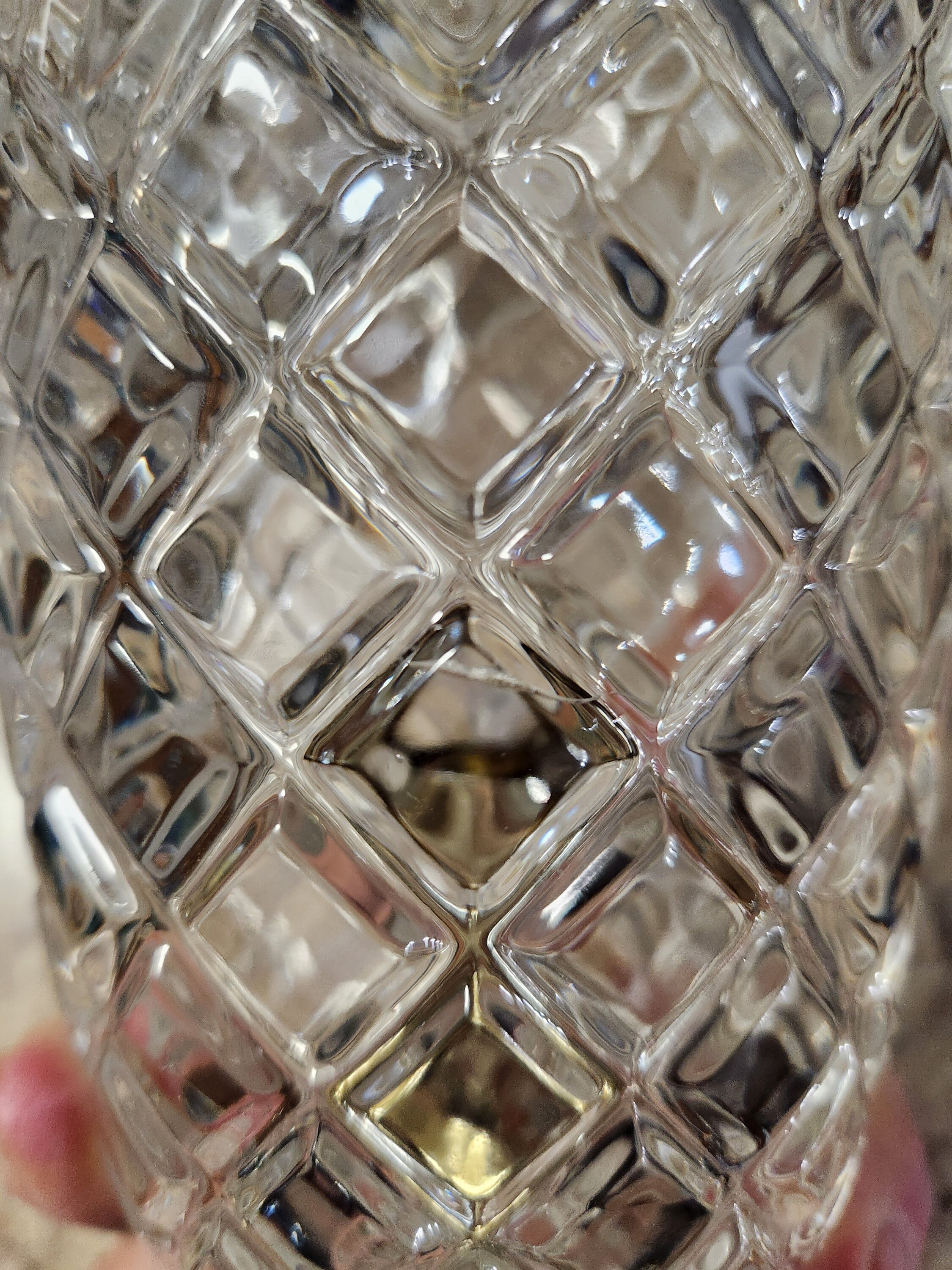 Crystal Torchiere Lamp With Bird Feet Etched Design With Metal Base ...