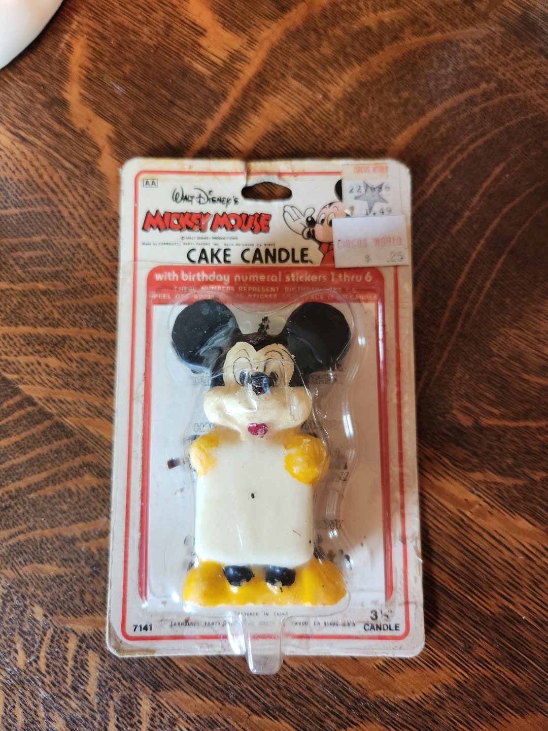 Micky Mouse Vintage Cake Candle 1980's New - Etsy
