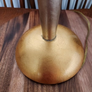 Atomic MCM Gold Silver Missile Table Lamp Art Deco Original Harp ...