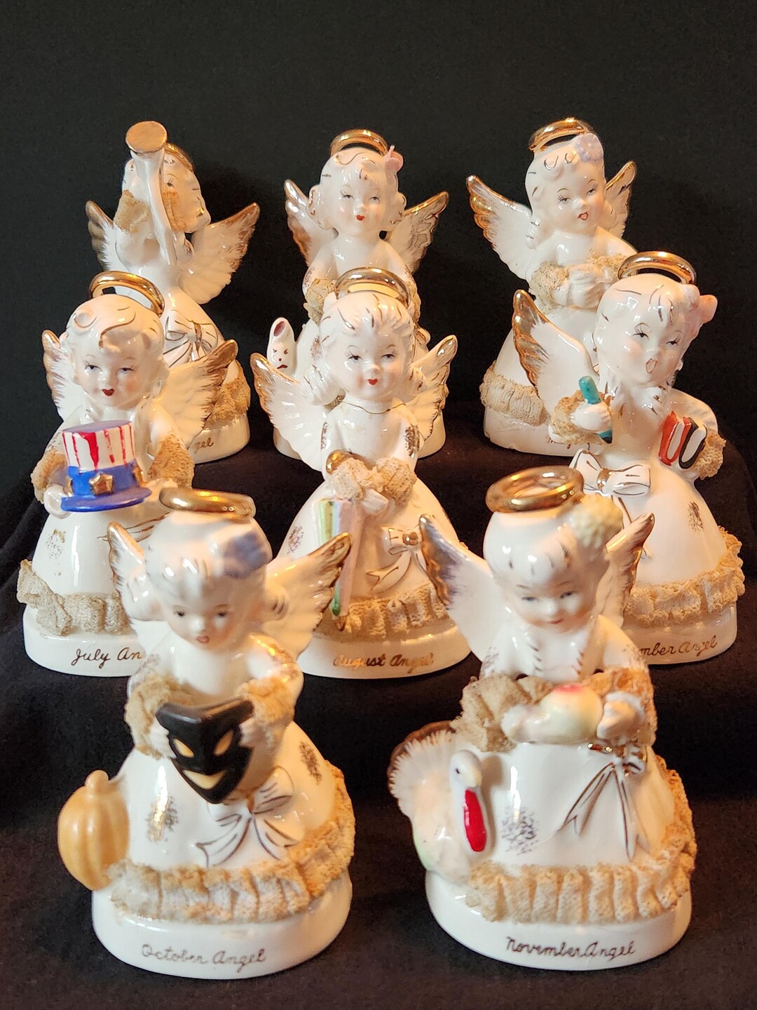 ART Japan Birthday Angel of the Month Lace Trim All Have Halos, 8 Avail ...