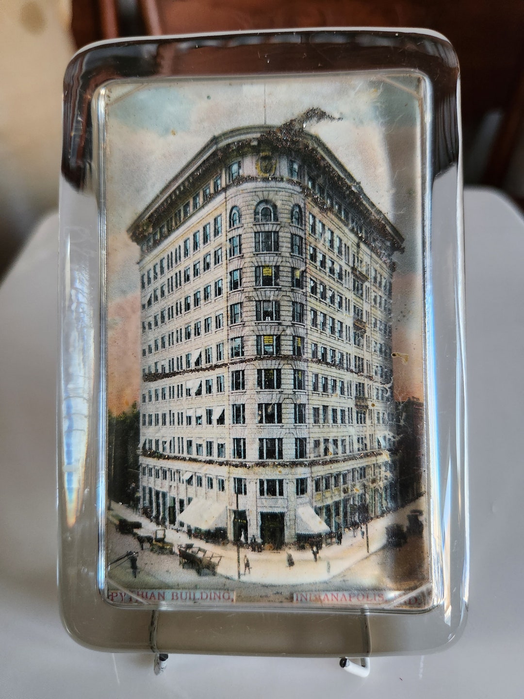 Rare Antique Knights of Pythias, Oversized Glass Paperweight, Mirror ...