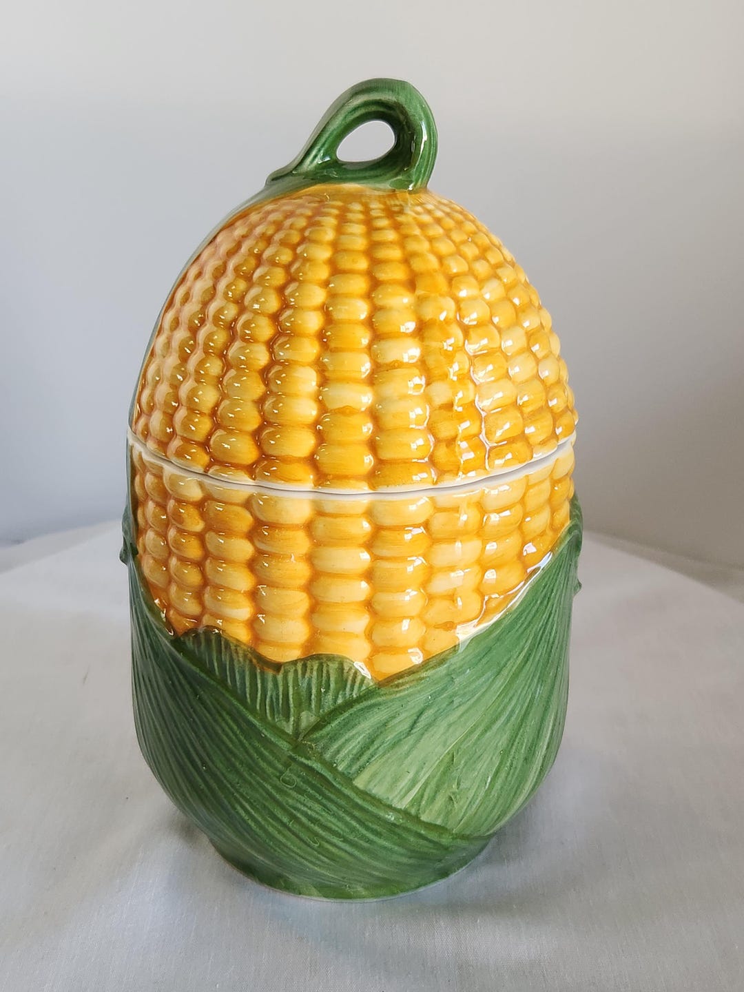 Corn on the Cob, Ear of Corn, Canister, Cookie Jar, Ceramic, Lid ...