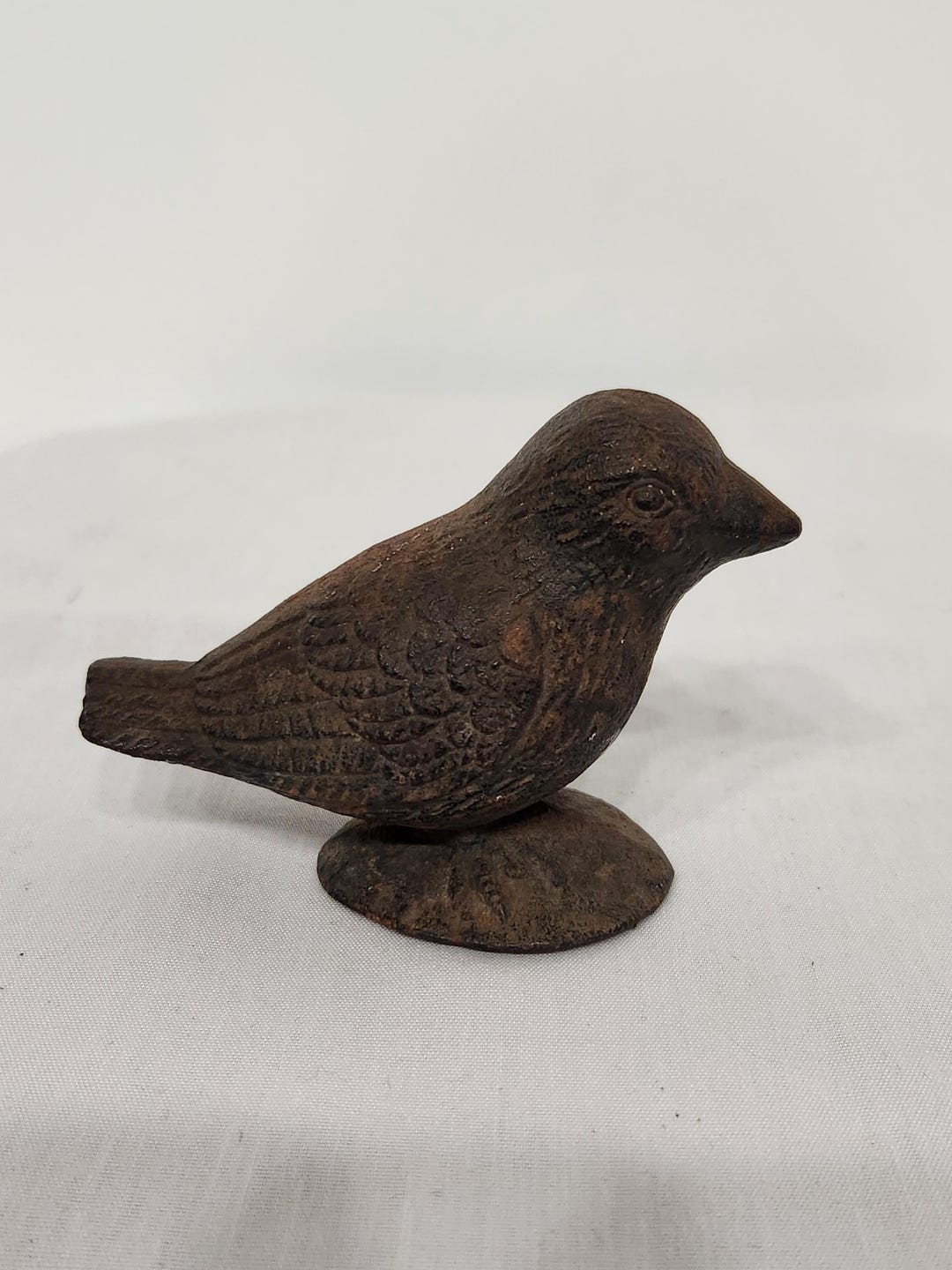 Vintage Cast Iron Bird Figurine, Retro Rough Bird, Heavy, 1 Lbs, Approx ...