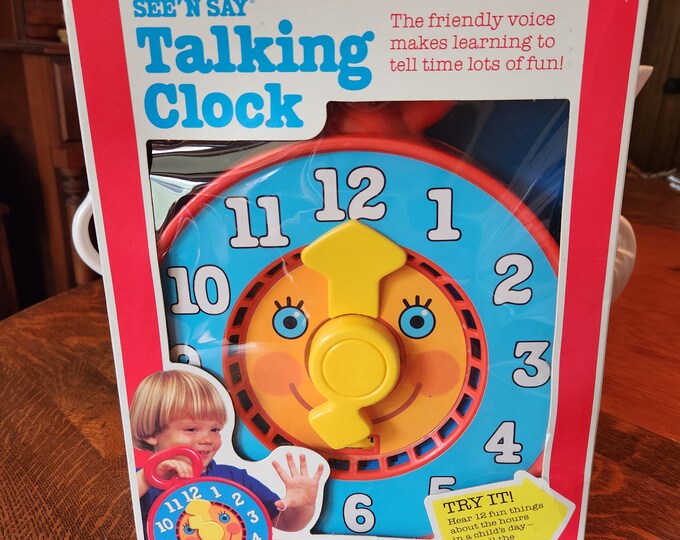 See' N Say Talking Clock, New in Original Sealed Packaging Matel 1981 ...