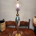 Atomic MCM Gold Silver Missile Table Lamp Art Deco Original Harp ...