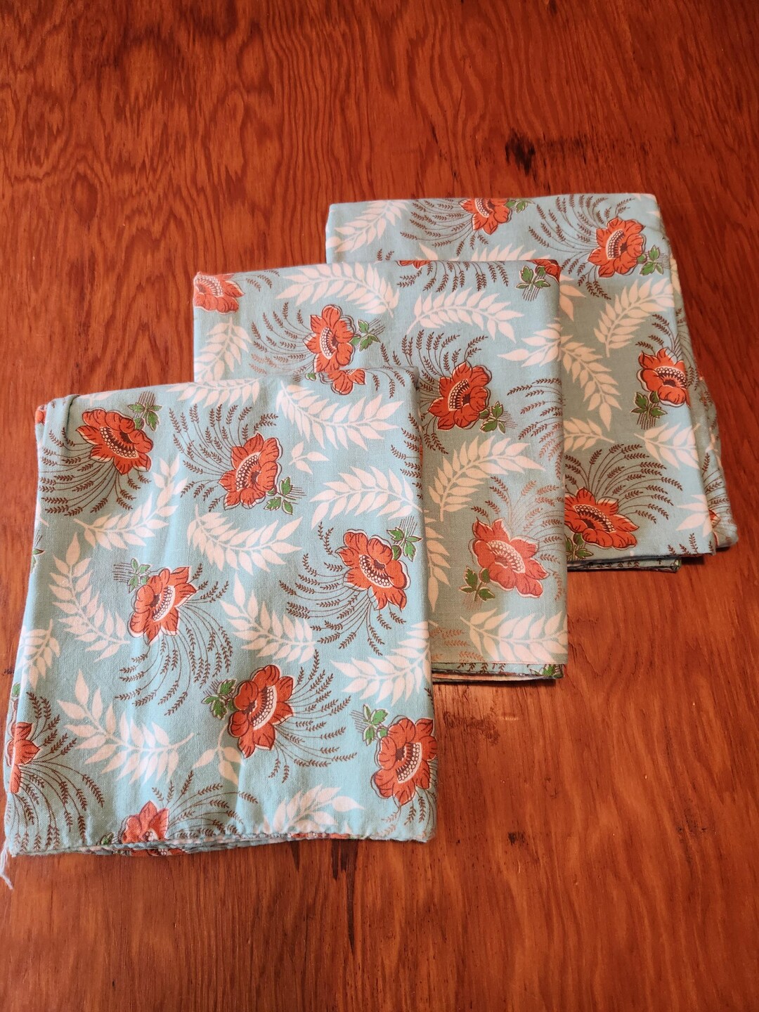 3 Pc Set Vtg 1940s Feed Seed Flour Sack Material, Rare Closed, See Pics ...