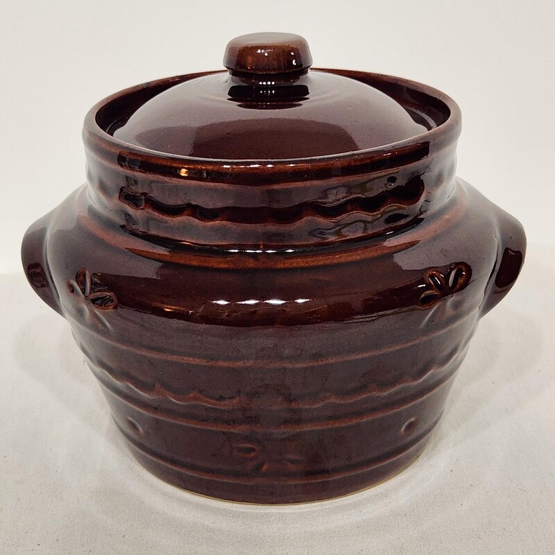 Stoneware Bean Pot - Etsy