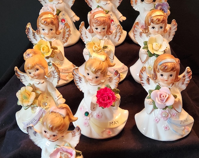 Vintage Lefton October Angel, Angel of the Month, Geo Lefton October ...