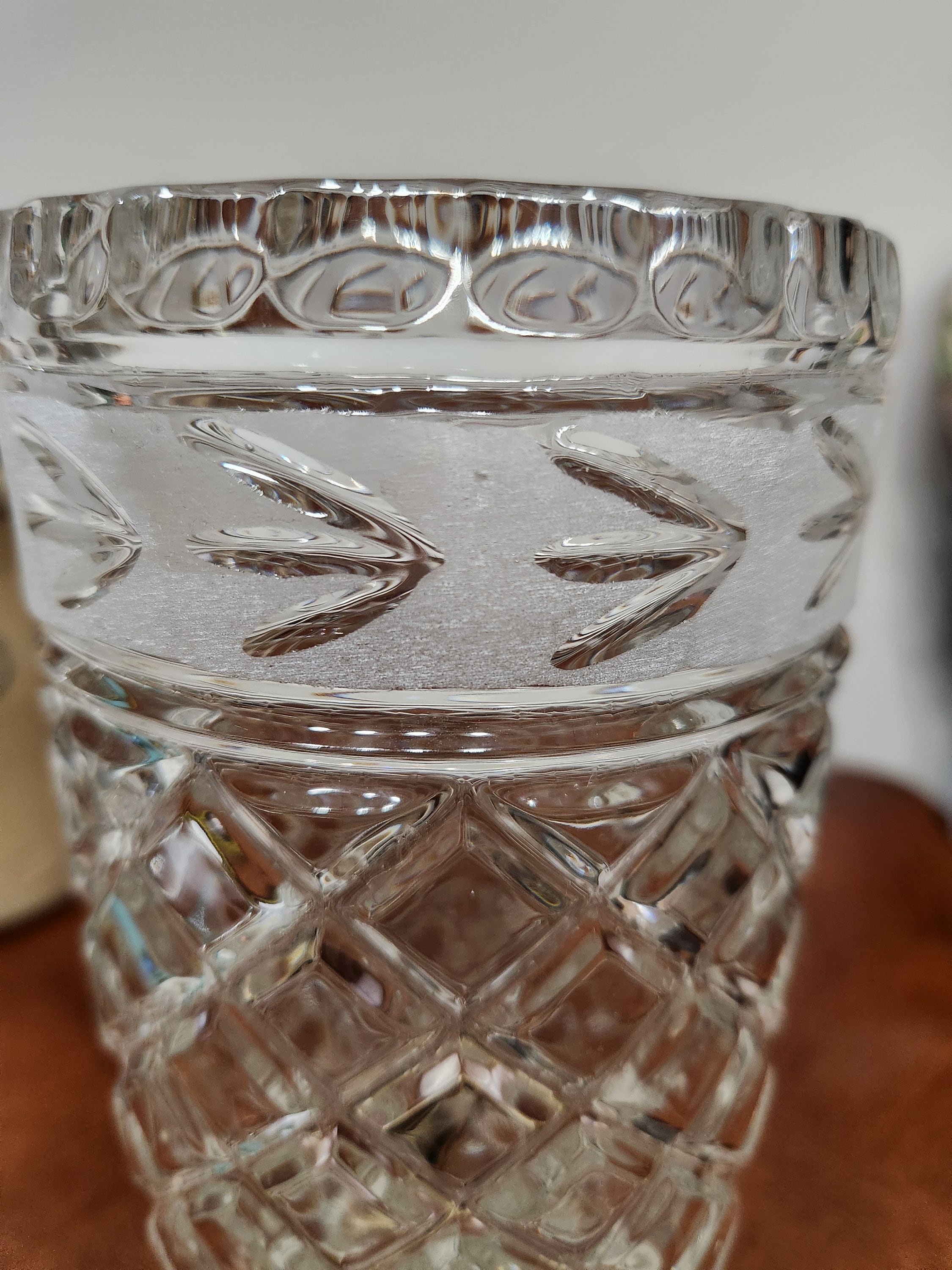 Crystal Torchiere Lamp With Bird Feet Etched Design With Metal Base ...