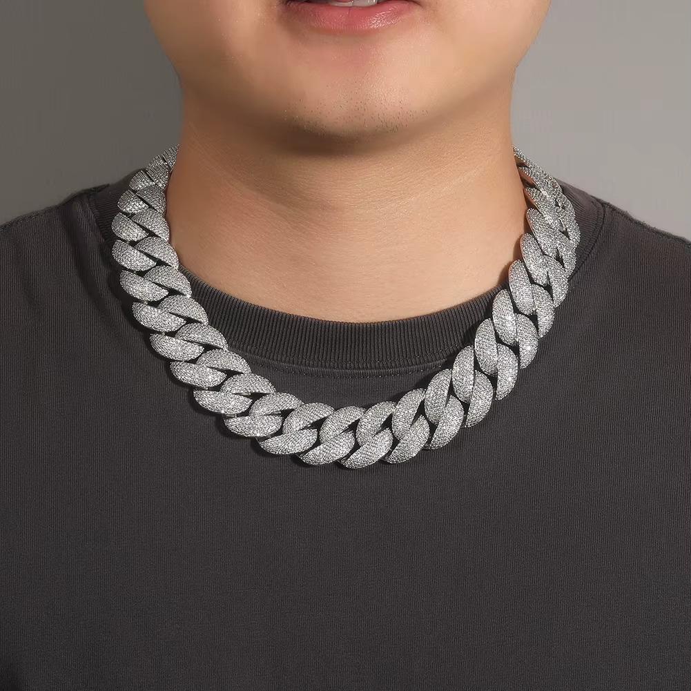 Iced Out 24mm Miami Cuban Link Chain | Heavy Hip Hop Necklace for Men ...